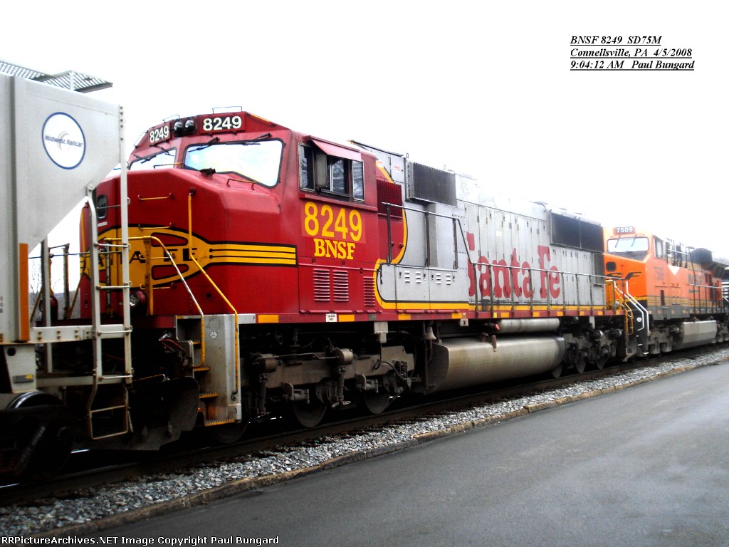 BNSF 8249 SD75M 5 April 2008